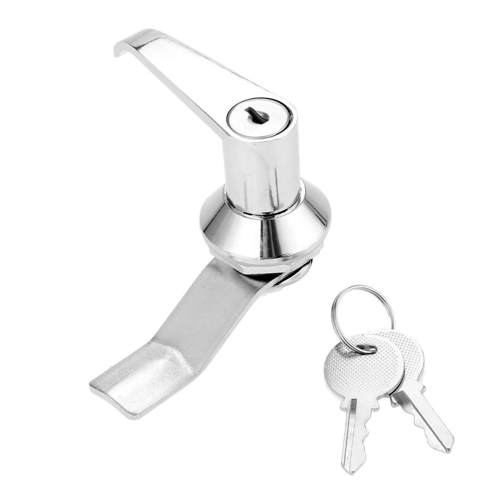 SUNFEX Aluminium Alloy Cabinet Door Handle Lock With 2 Keys Panel Mount ...