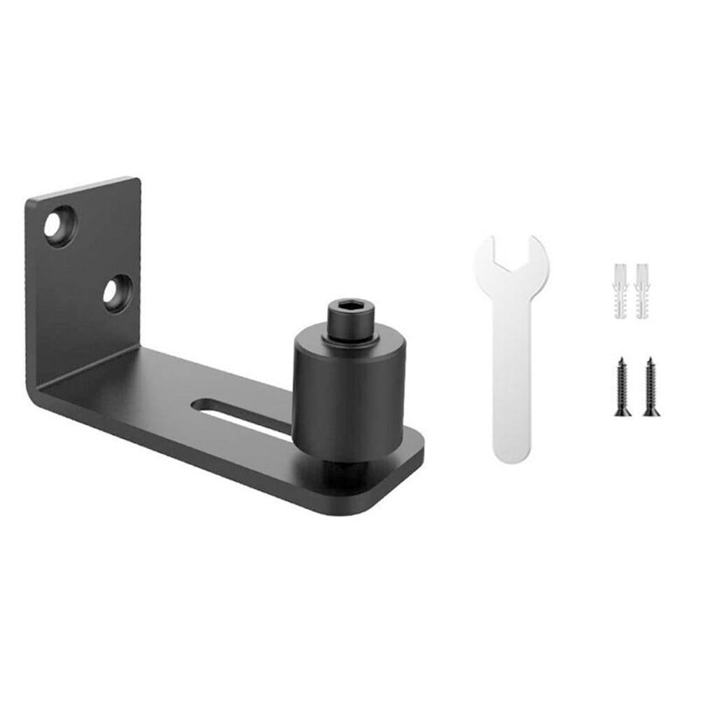 SUNFEX Black Sliding Barn Door Bottom Adjustable Floor Ail Guide Roller ...