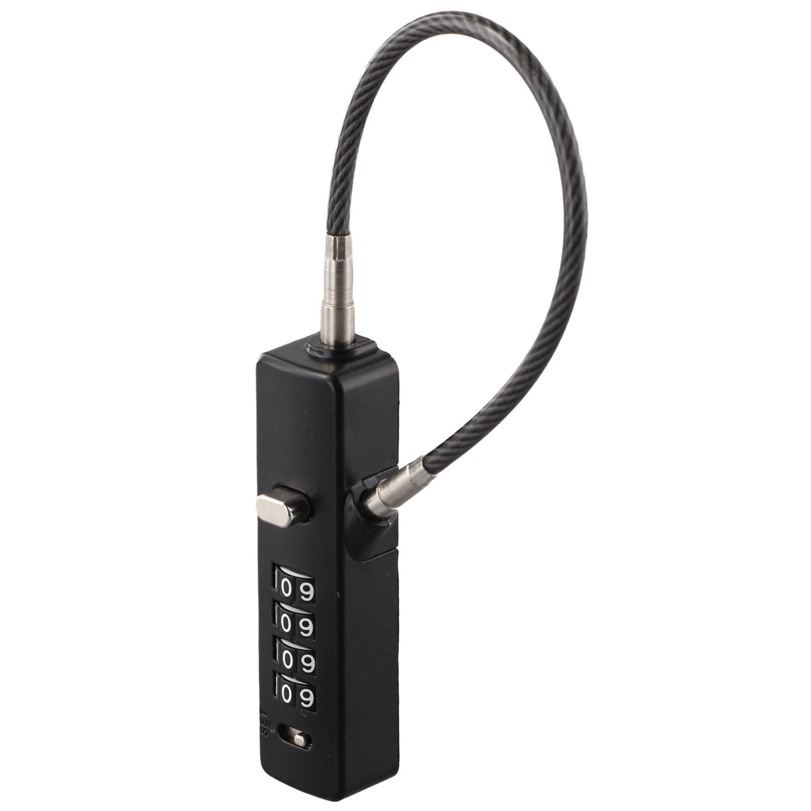 SUNFEX Cable Locks With 4-Digit Combination Lock With 3 Steel Rope Push ...