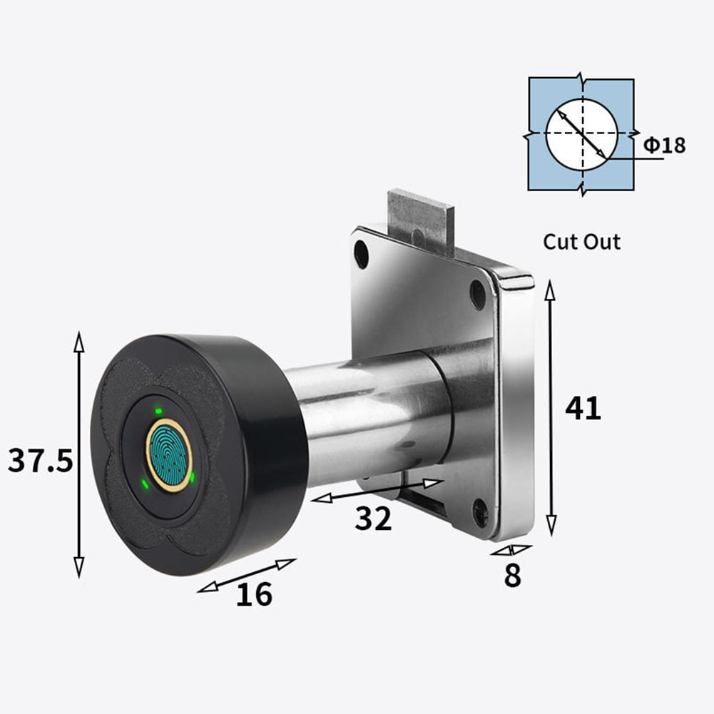 SUNFEX Drawer Induction Lock Mailbox Lock Fingerprint Lock Cylinder ...