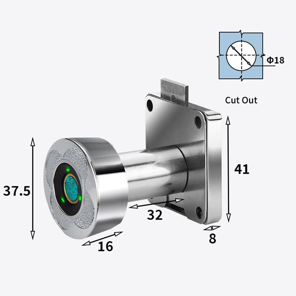 SUNFEX Drawer Induction Lock Mailbox Lock Fingerprint Lock Cylinder ...