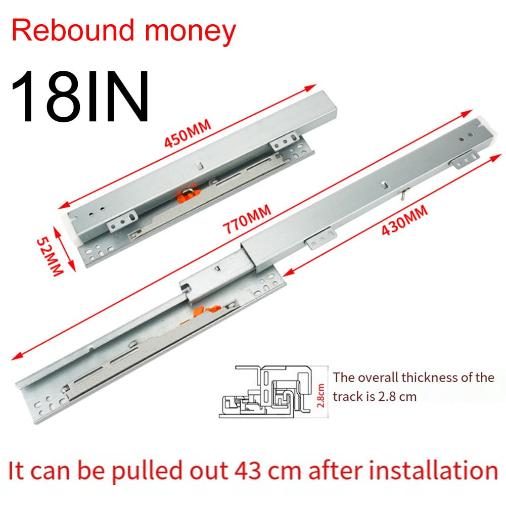 SUNFEX Drawer Slides Close Furniture Sliding Track Floor Mounting ...