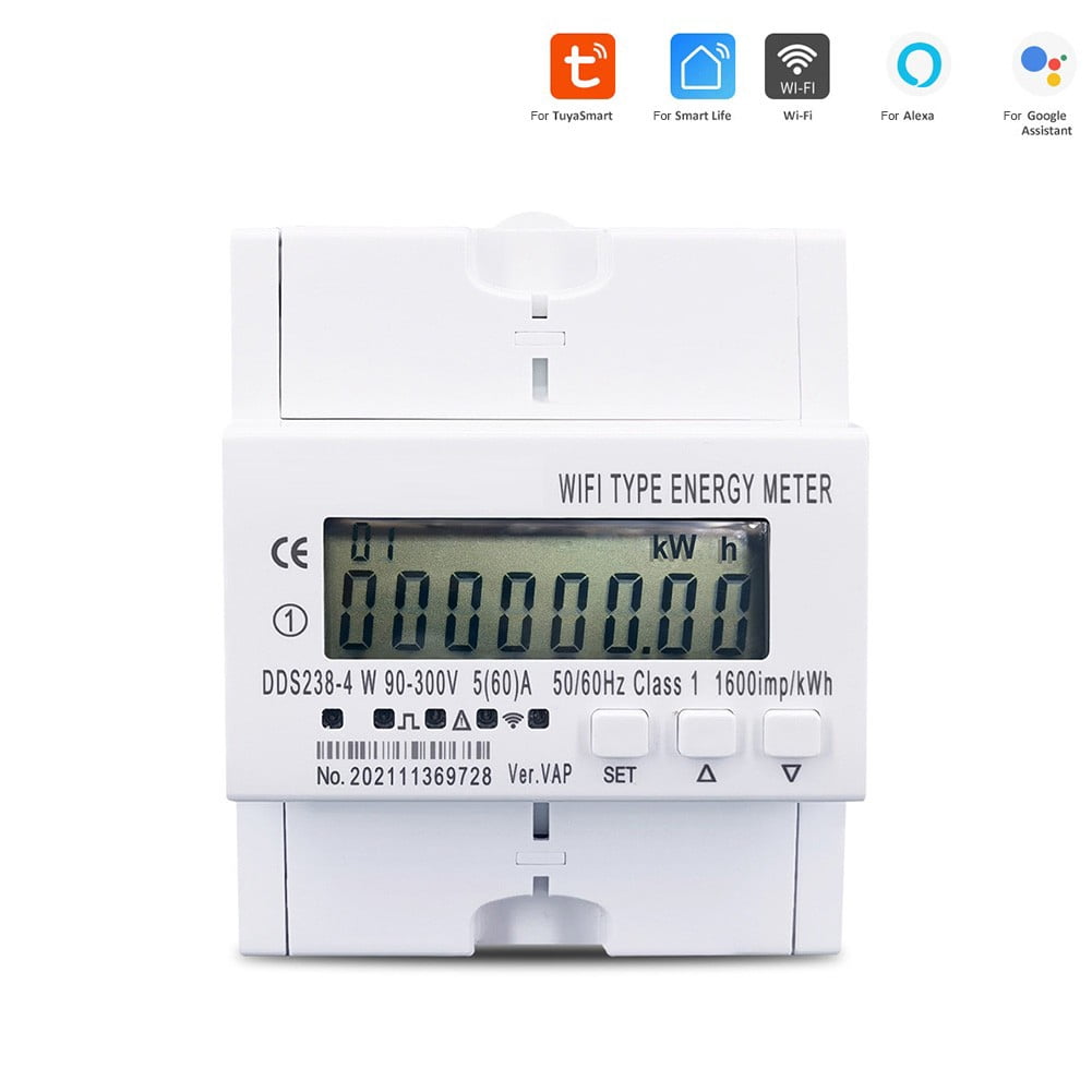 SUNFEX Electricity Meter For For Tuya Wifi Smart Energy Meter Kwh ...