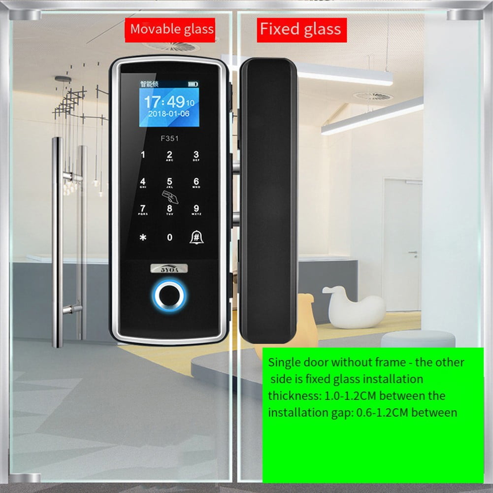 SUNFEX Electronic Password Lock for Glass Door Smart Office Security ...