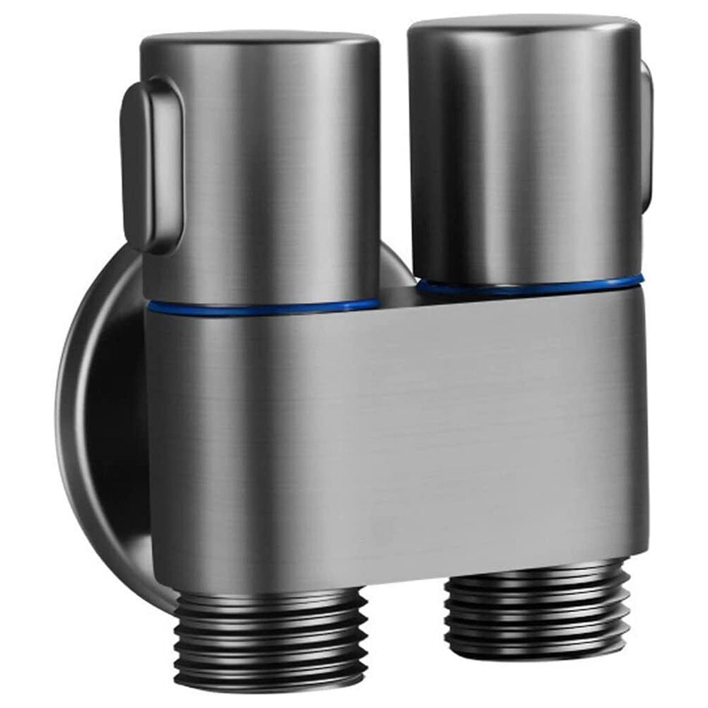 SUNFEX G1/2 1 In Two Out Double Control Washing Machine Faucet Toilet ...