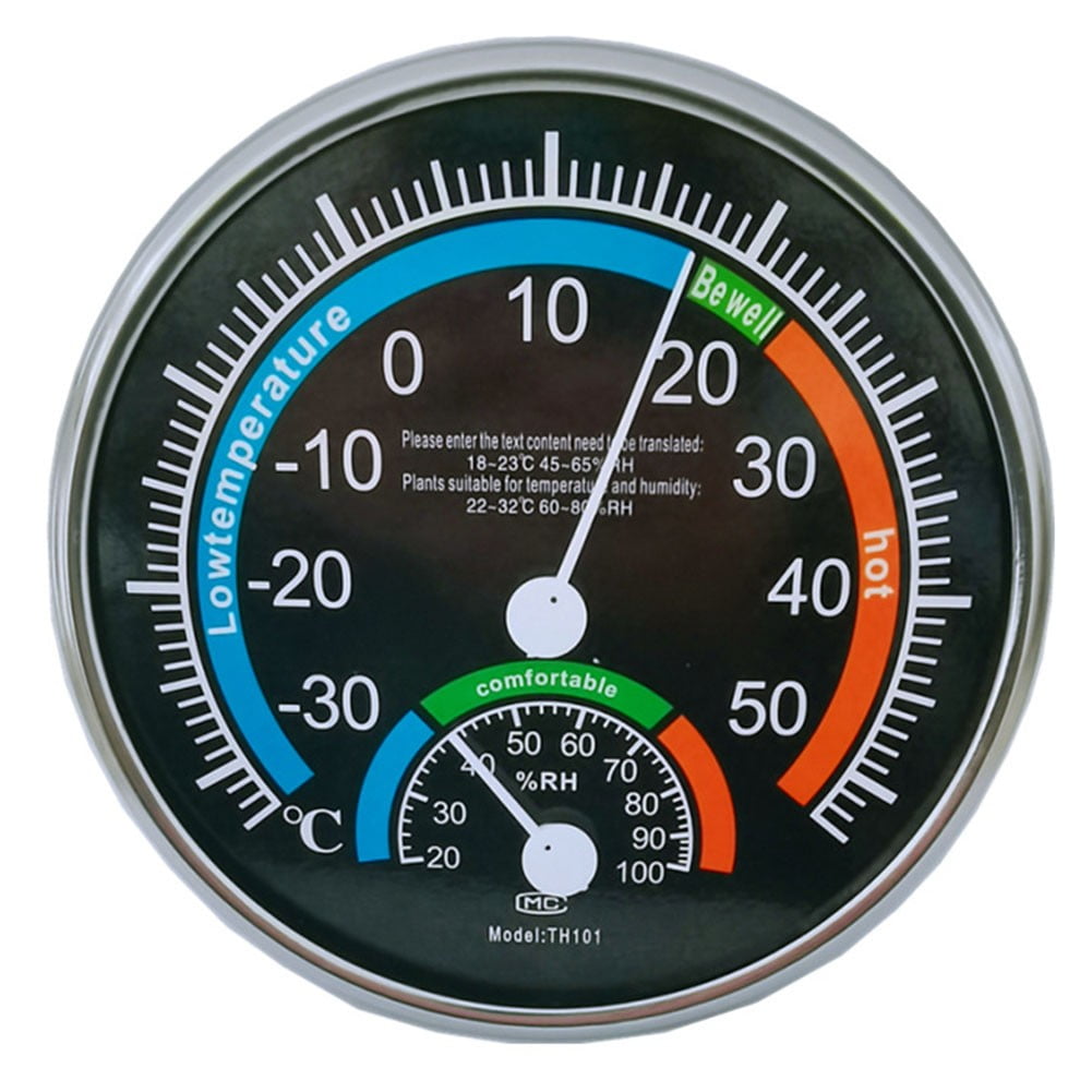 SUNFEX Indoor Pointer Thermometer Home Fahrenheit Celsius Dry And Wet ...