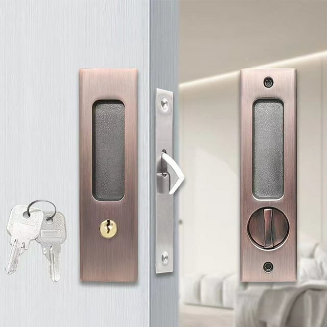SUNFEX Invisible Door Lock Balcony Sliding Door Lock With Key Interior ...