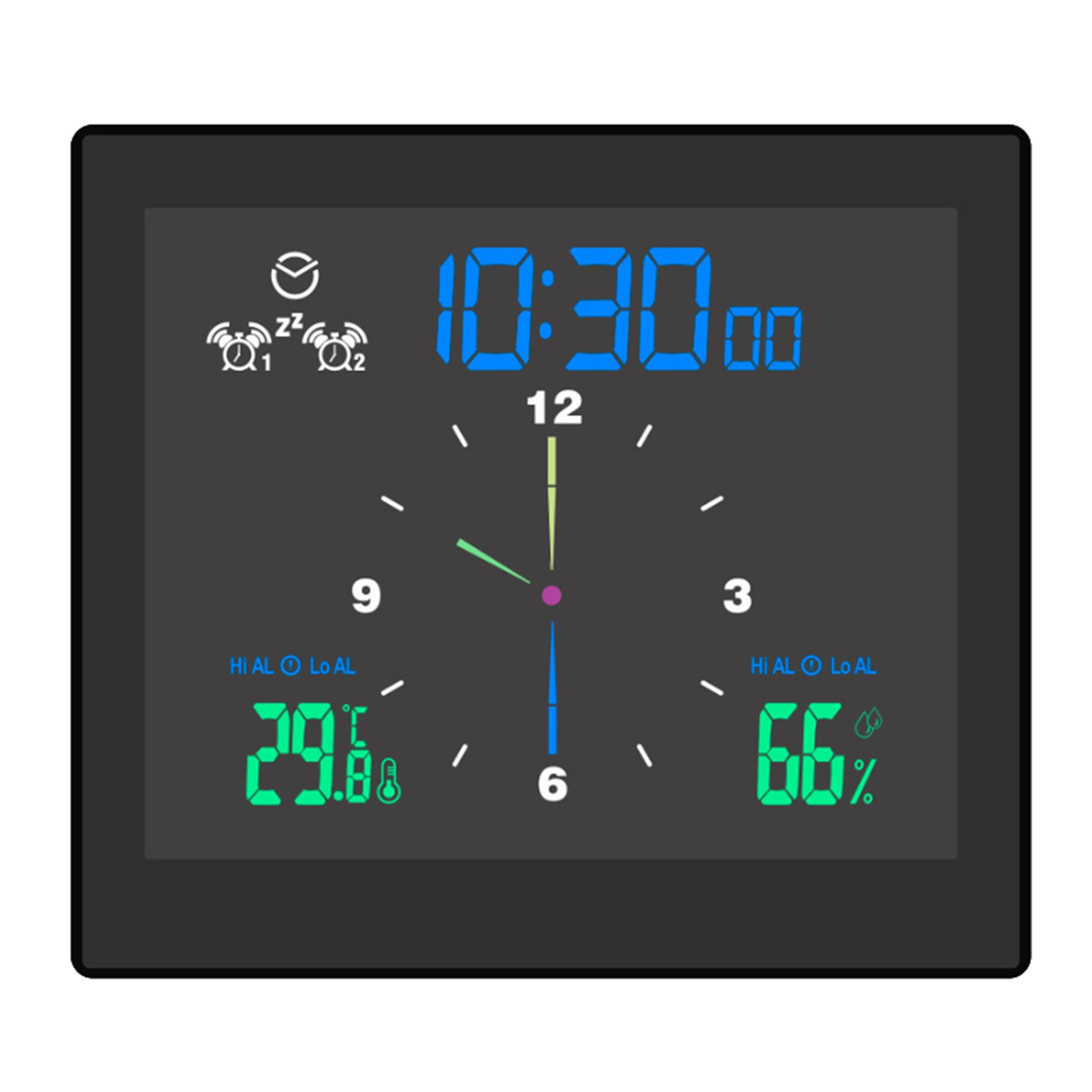 SUNFEX LED Digital Alarm Clocks Waterproof Clock Table Clock With ...