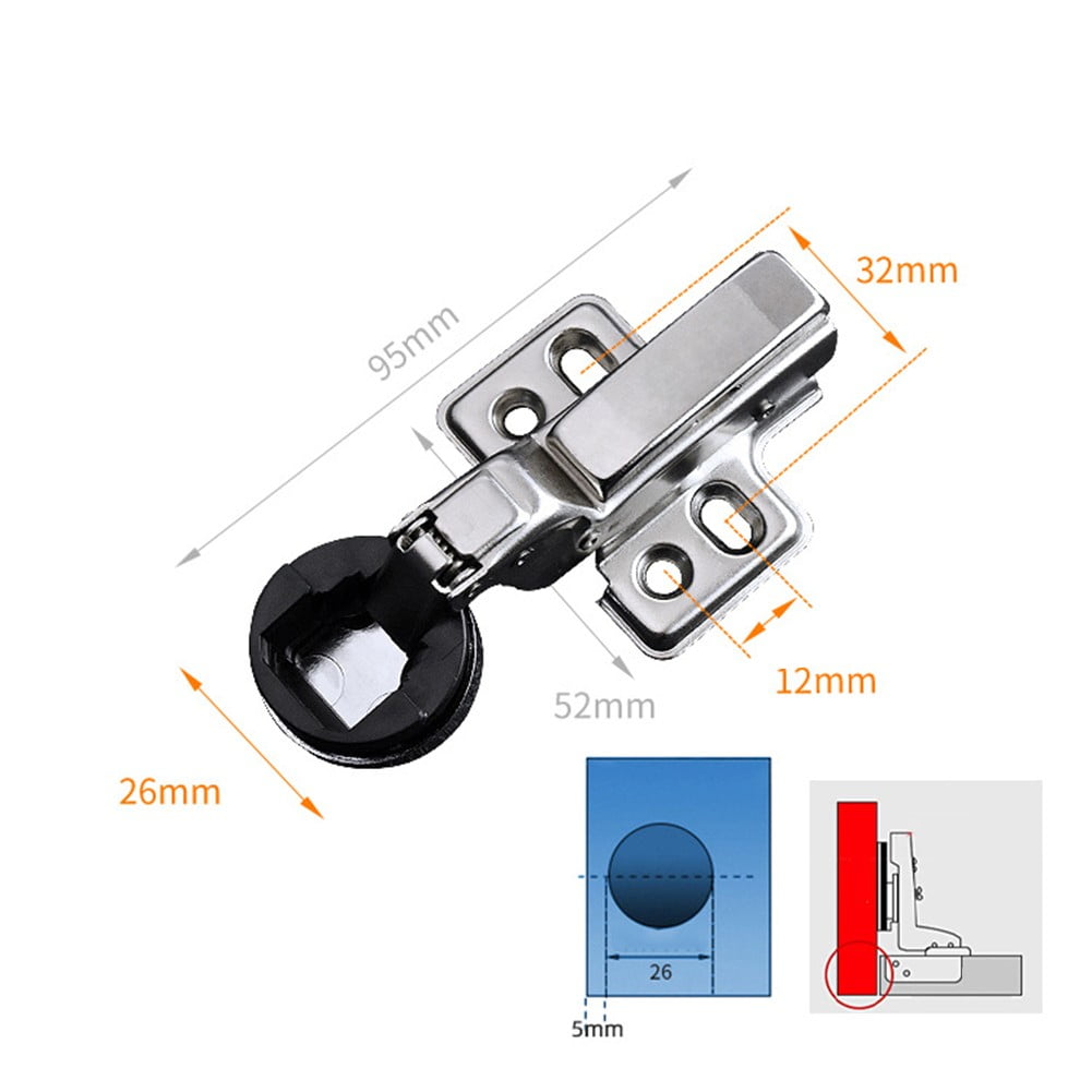 SUNFEX Mini Glass Hinge Damping Hydraulic Furniture Hinge Wine Buffer ...