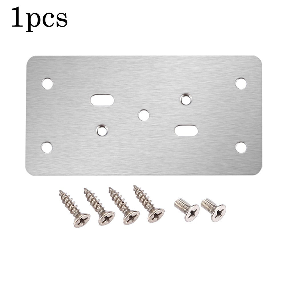 SUNFEX Mounting Plate Set Stainless Steel Hinge Fixing Plate Cabinet ...