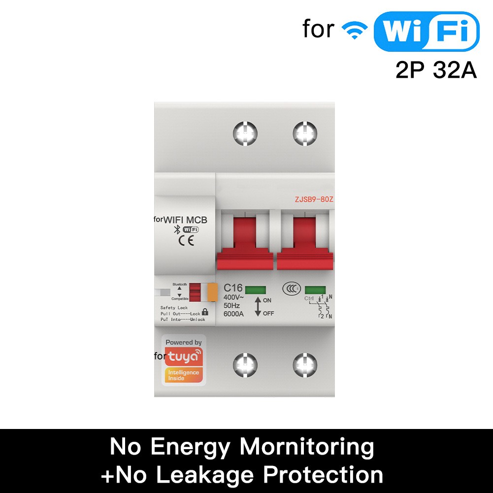 SUNFEX Smart For Wifi Circuit Breaker 2P Automatic Switch Overload Protection - Walmart.com