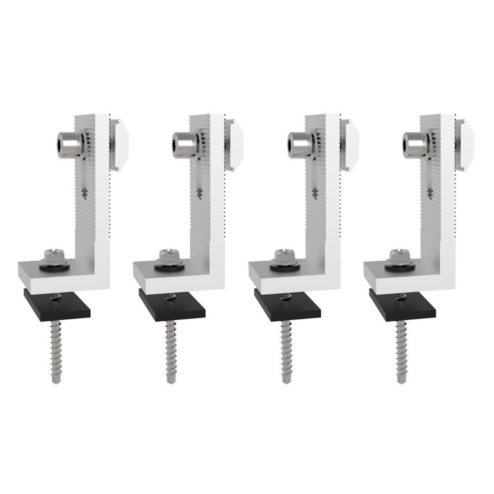 SUNFEX Solar End Clamp Solar Panel Mounting L Bracket Clamps Aluminum ...