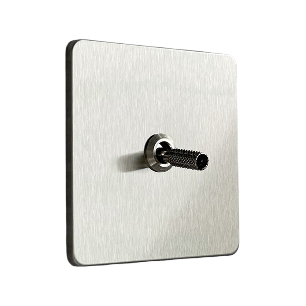SUNFEX Wall Light Toggle Switch /2 Way Stainless Steel Brushed Panel ...