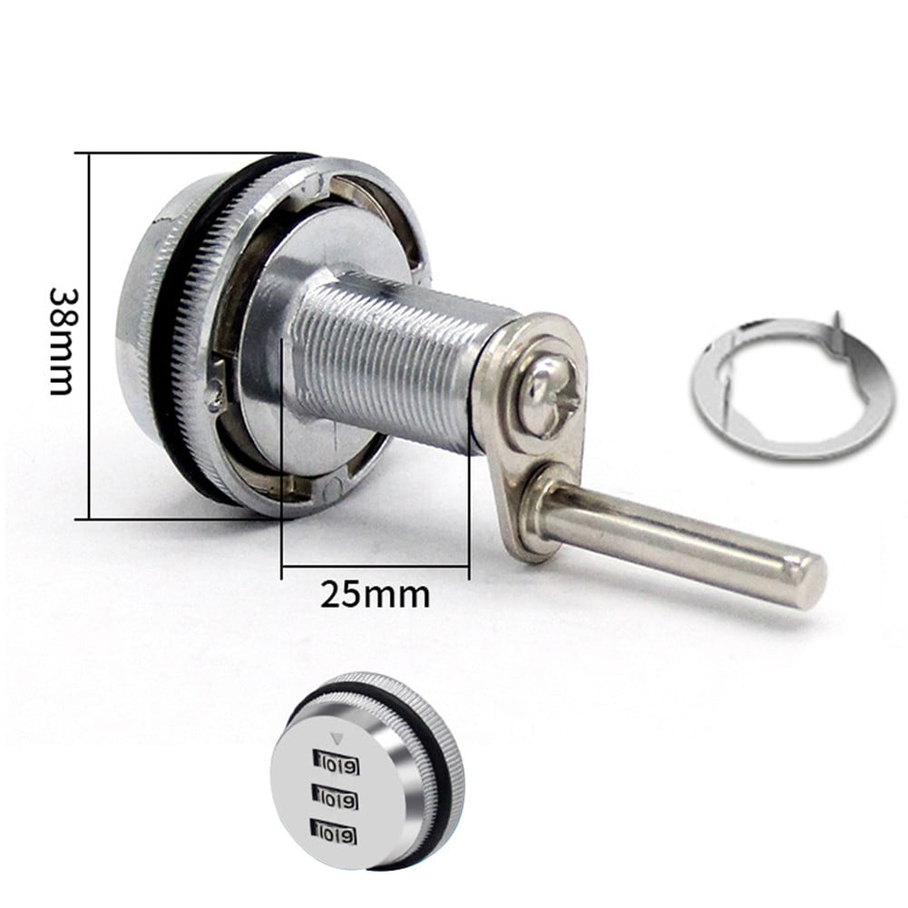 SUNFEX Zinc Alloy 3 Digit Combination Lock Box For Cabinets Drawers And ...