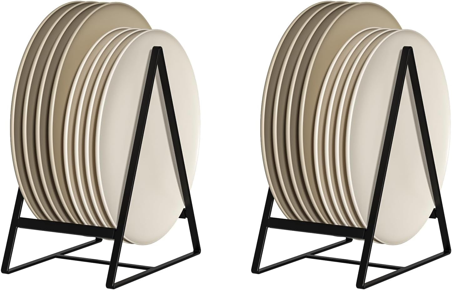 SUNFICON 2 Pack Large Triangle Plate Holders Organizers Upright Cabinet ...