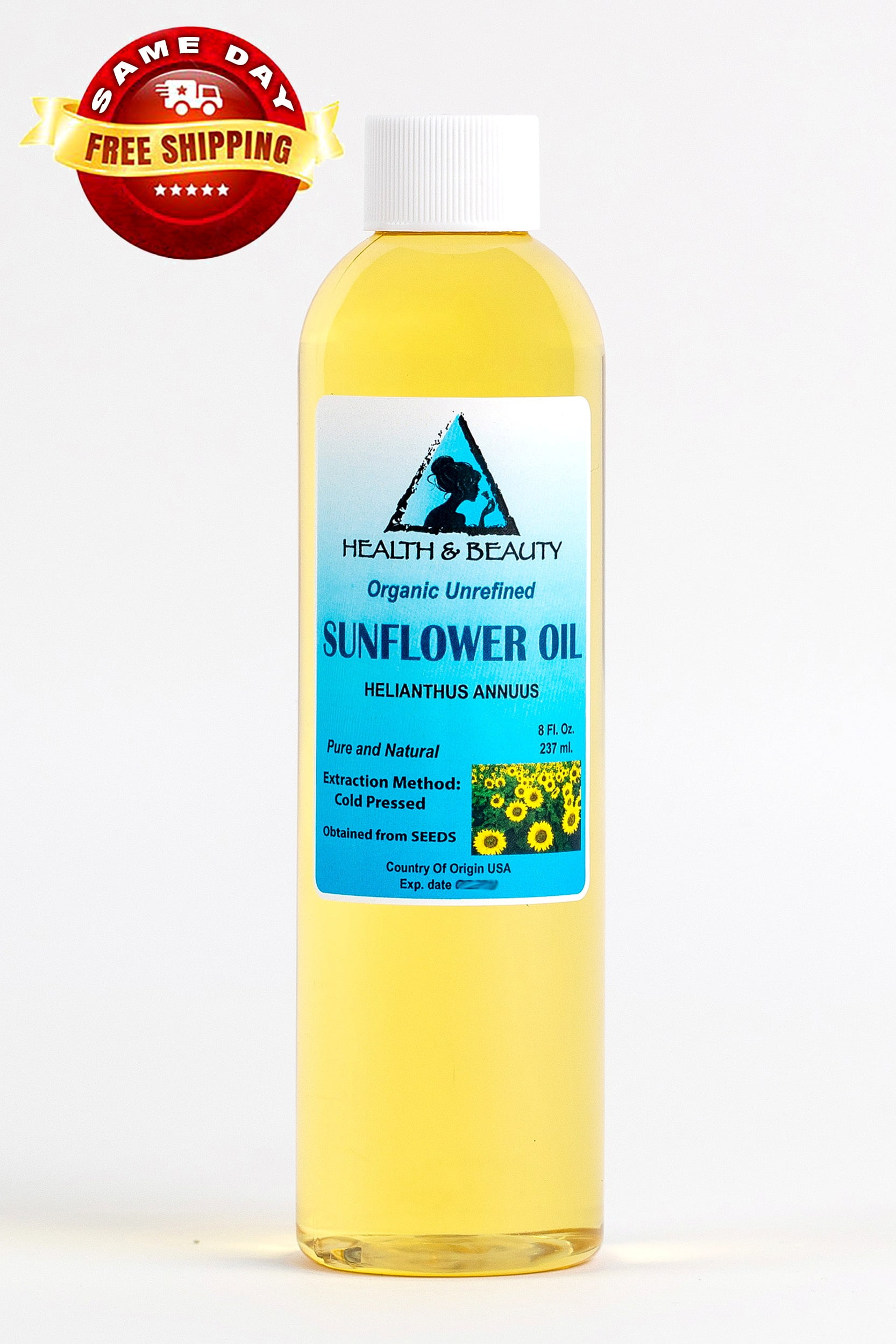 H&B Oils Center Co, Organic Sunflower Oil, Unrefined, Cold Pressed ...