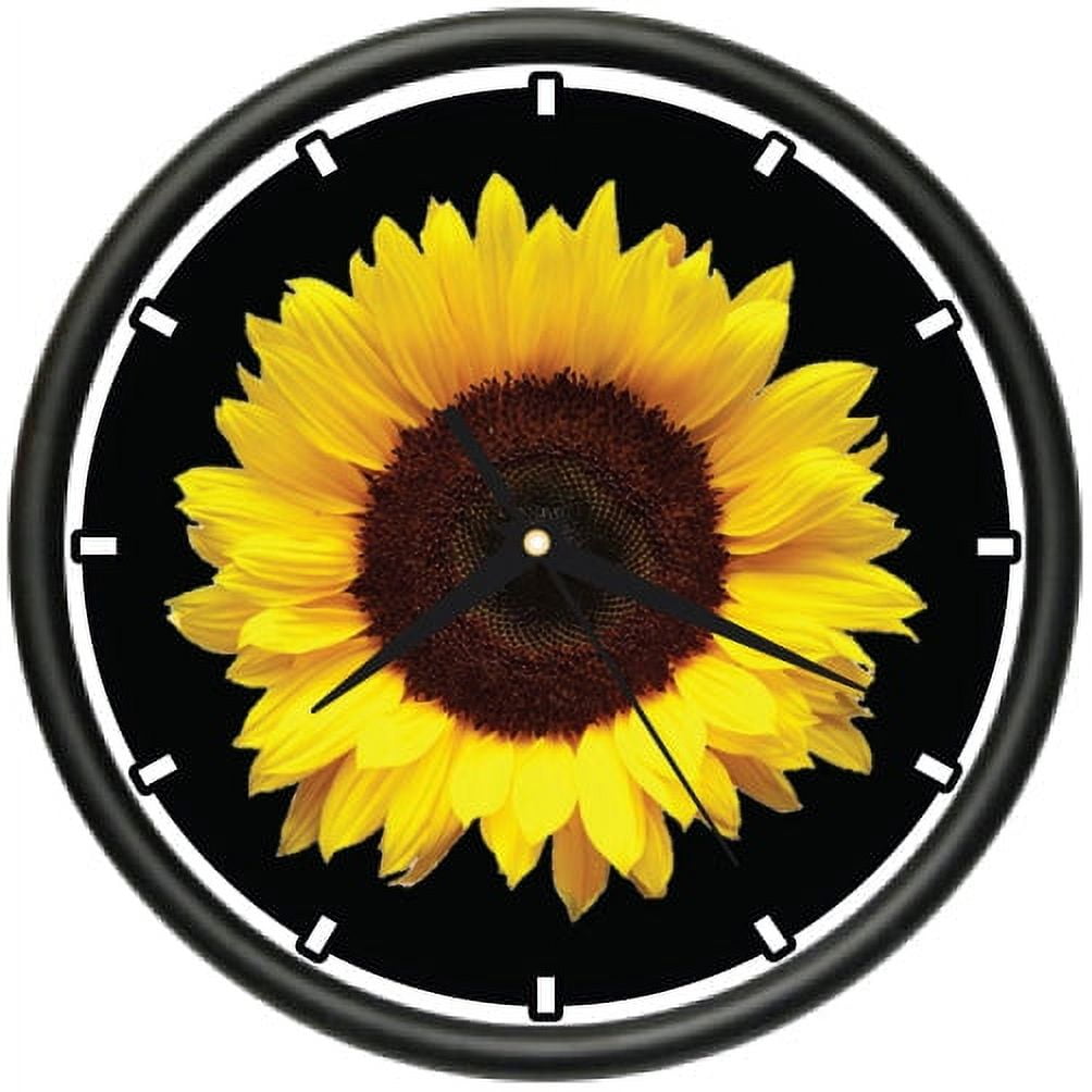 SUNFLOWER Wall Clock flower florist shop gift - Walmart.com