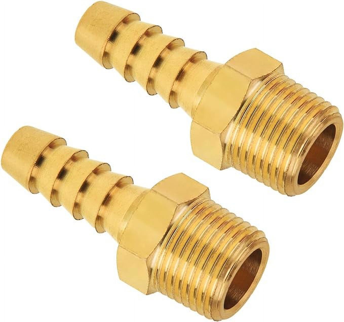 SUNGATOR Brass Hose Fitting, Adapter, 3/8" Barb x 3/8" NPT Male Pipe (2-Pack) - Walmart.com