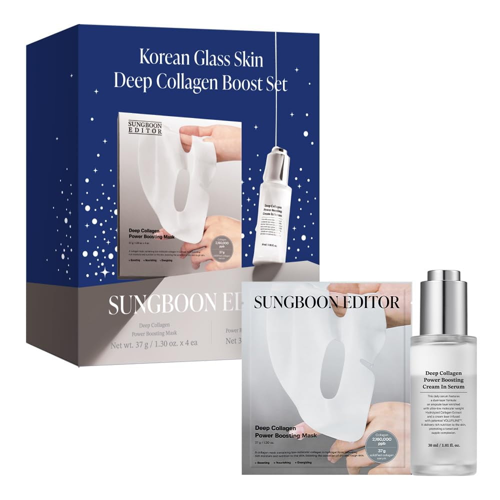 SUNGBOON EDITOR Deep Collagen Boost Set | Collagen Face Mask & Serum for Face, Real collagen ...