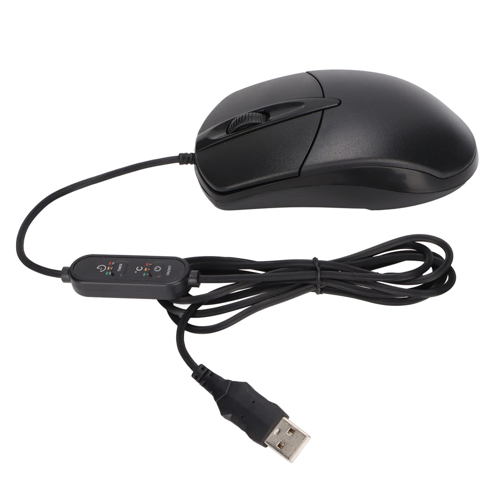 SUNGOOYUE Heated Mouse, ABS 1600DPI 3 Levels Adjustable Ergonomic Wired ...