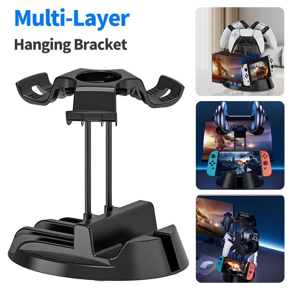 SUNHUFA 1/2/3 Tier Game Controller Stand&Headphone Holder Space Saving ...