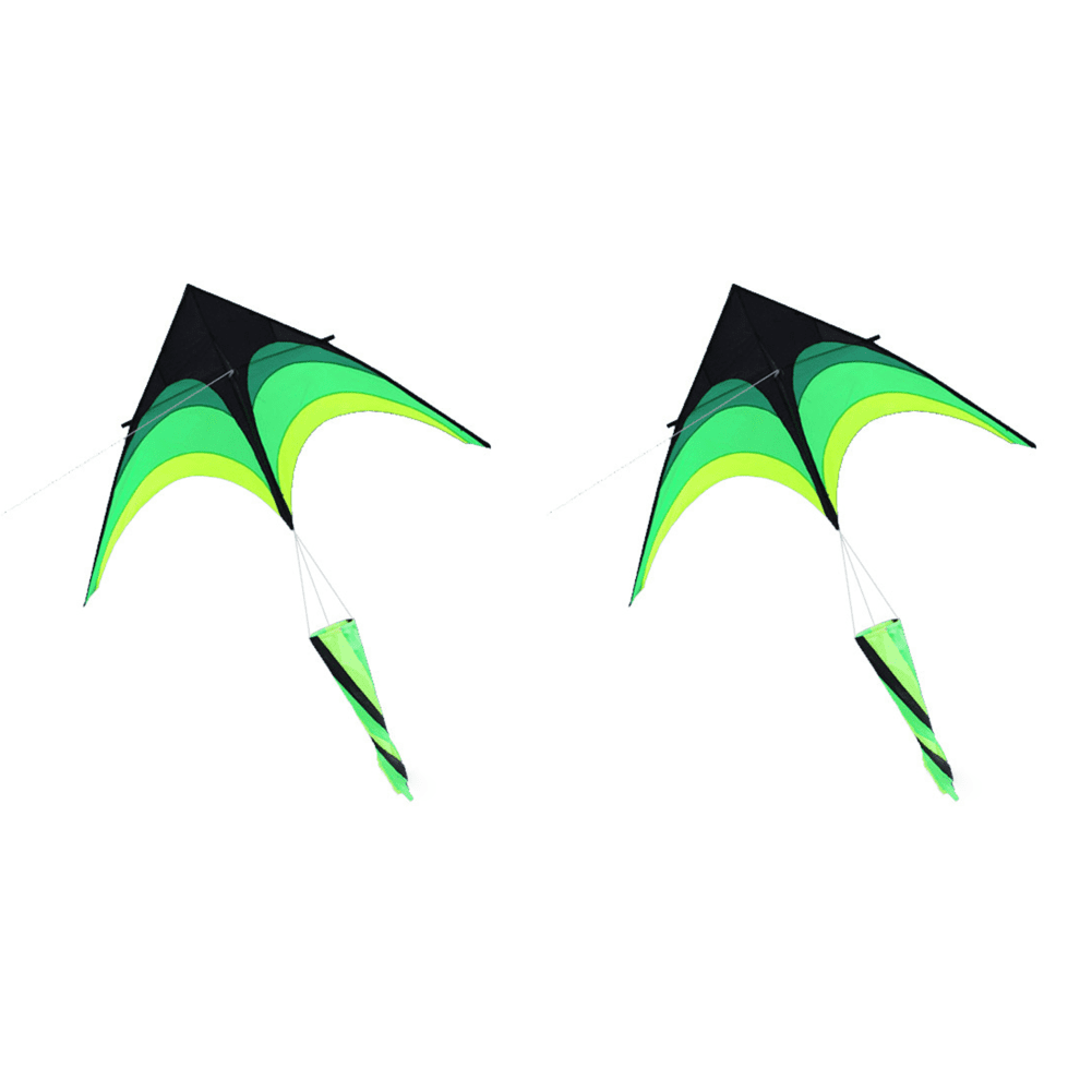 SUNHUFA 1.6m Triangle Kite 10 Tail Bird Shaped Kite for Outdoor (Spiral ...