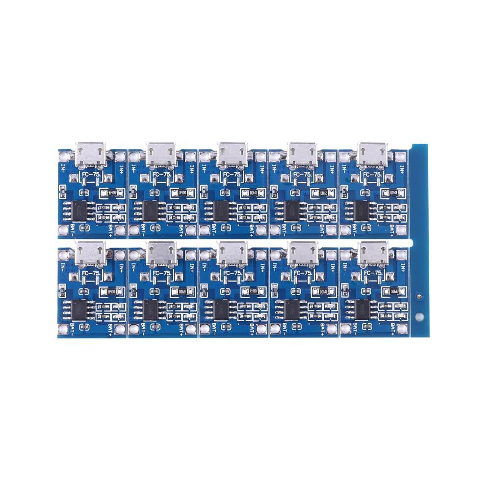 SUNHUFA 10Pcs 5V Mini USB 1A TP4056 Lithium Battery Charging Board ...