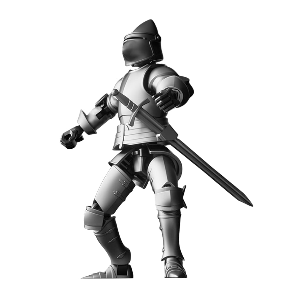 SUNHUFA 3D Printed Medieval Knight Action Figure Toy Mechanical Movable ...