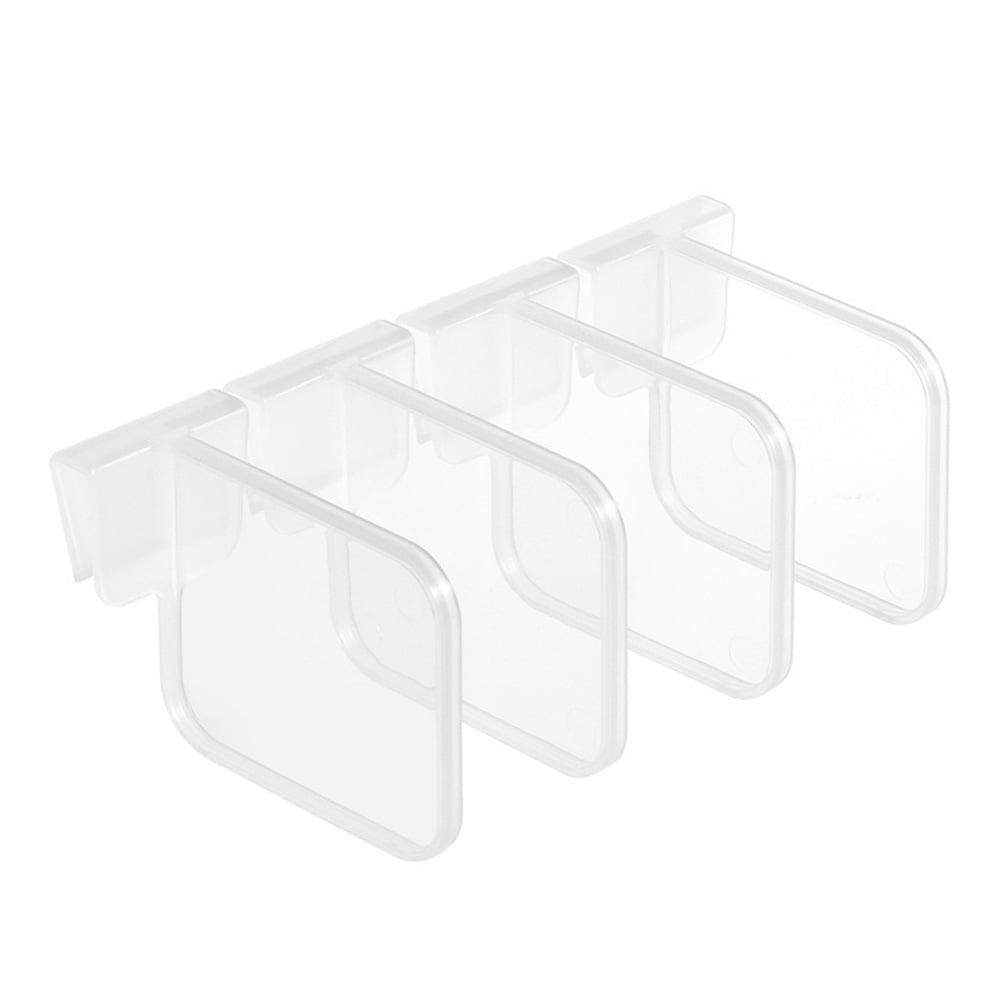 SUNHUFA 4 Pack Clear Plastic Storage Baskets Space Allocator Bins ...