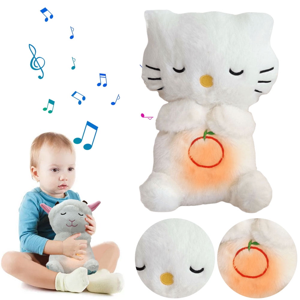 SUNHUFA Cute Animal Sleeping Music Toy with Music Lights Rhythmic ...