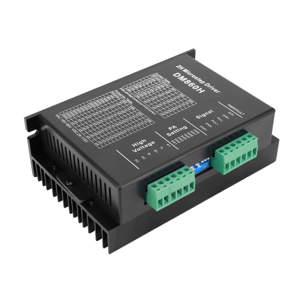 SUNHUFA DM860H 2 Phase Stepper Driver AC18-80V or DC 24-110V for Nema34 Stepper Motor - Walmart.com