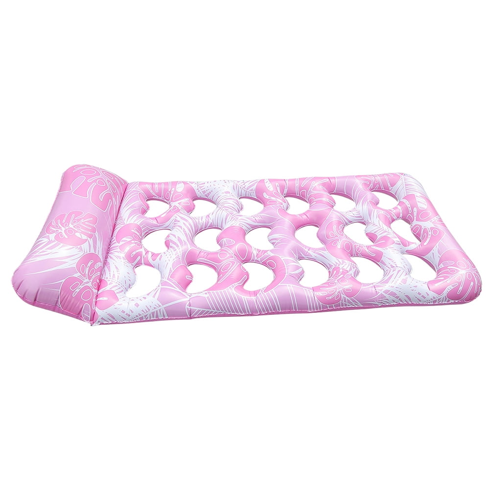 SUNHUFA Inflatable Floating Bed with Headrest PVC Air Mattress for Lake ...