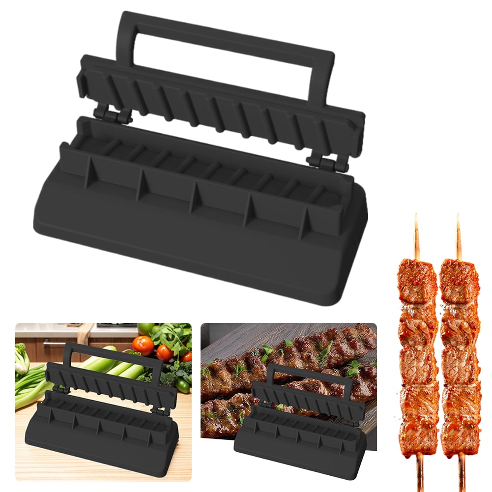SUNHUFA Kebab Maker Plastic Manual Kabob Mould Portable Reusable ...