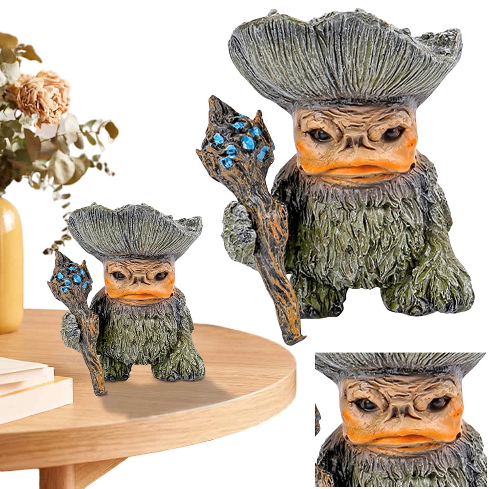 SUNHUFA Monster Shaman Wizard Troll Statue Resin Mushroom Goblin ...