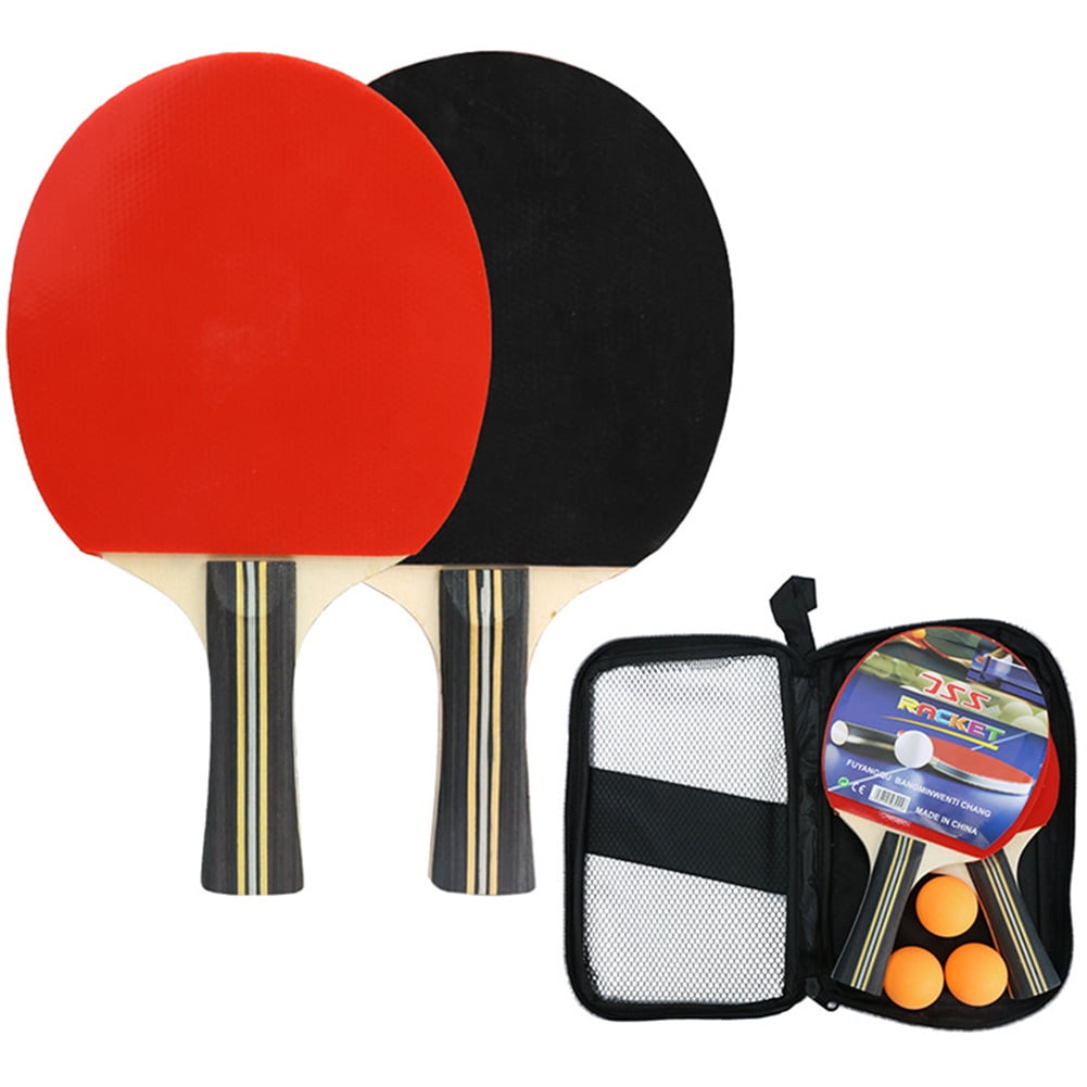 SUNHUFA Ping Pong Paddles Set 2-Player Set with Balls and Storage Case ...