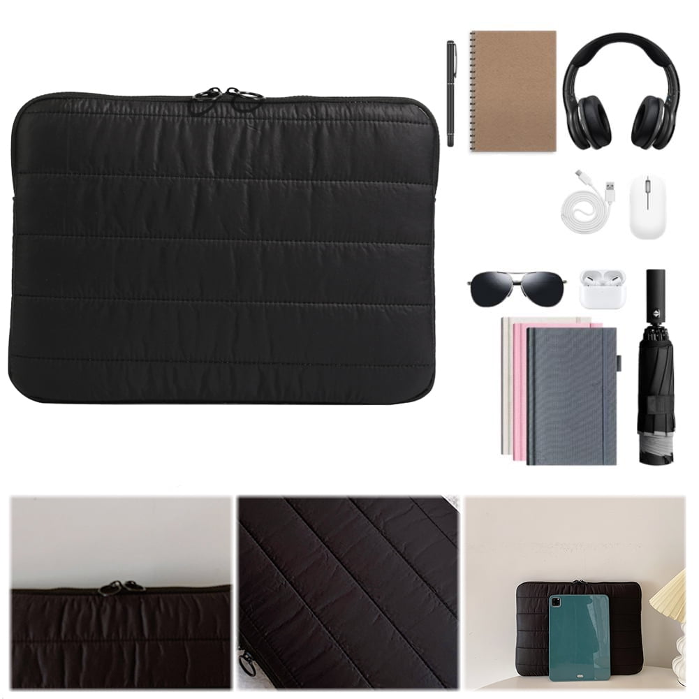 SUNHUFA Puffy Laptop Sleeve 13Inch Quilted Laptop Carrying Case Laptop ...