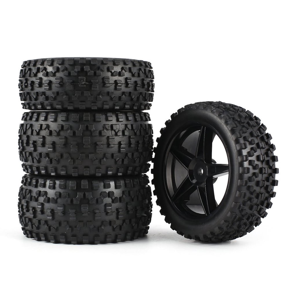 SUNHUFA Rubber RC Car Tires 12mm Hex Hubs Foam Inserts Off Road Buggy ...