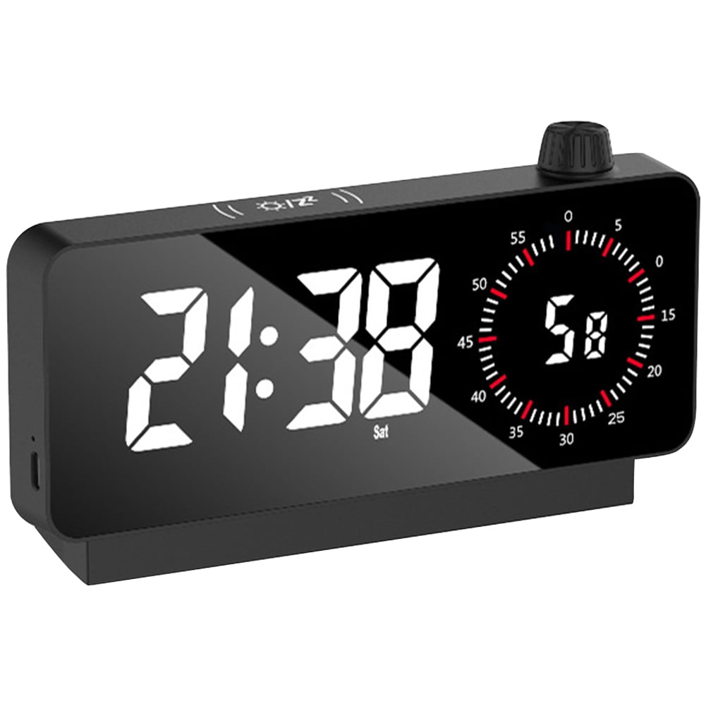 SUNHUFA Temperature Date Countdown Table Clock 1200mAh Dual Alarm LED ...