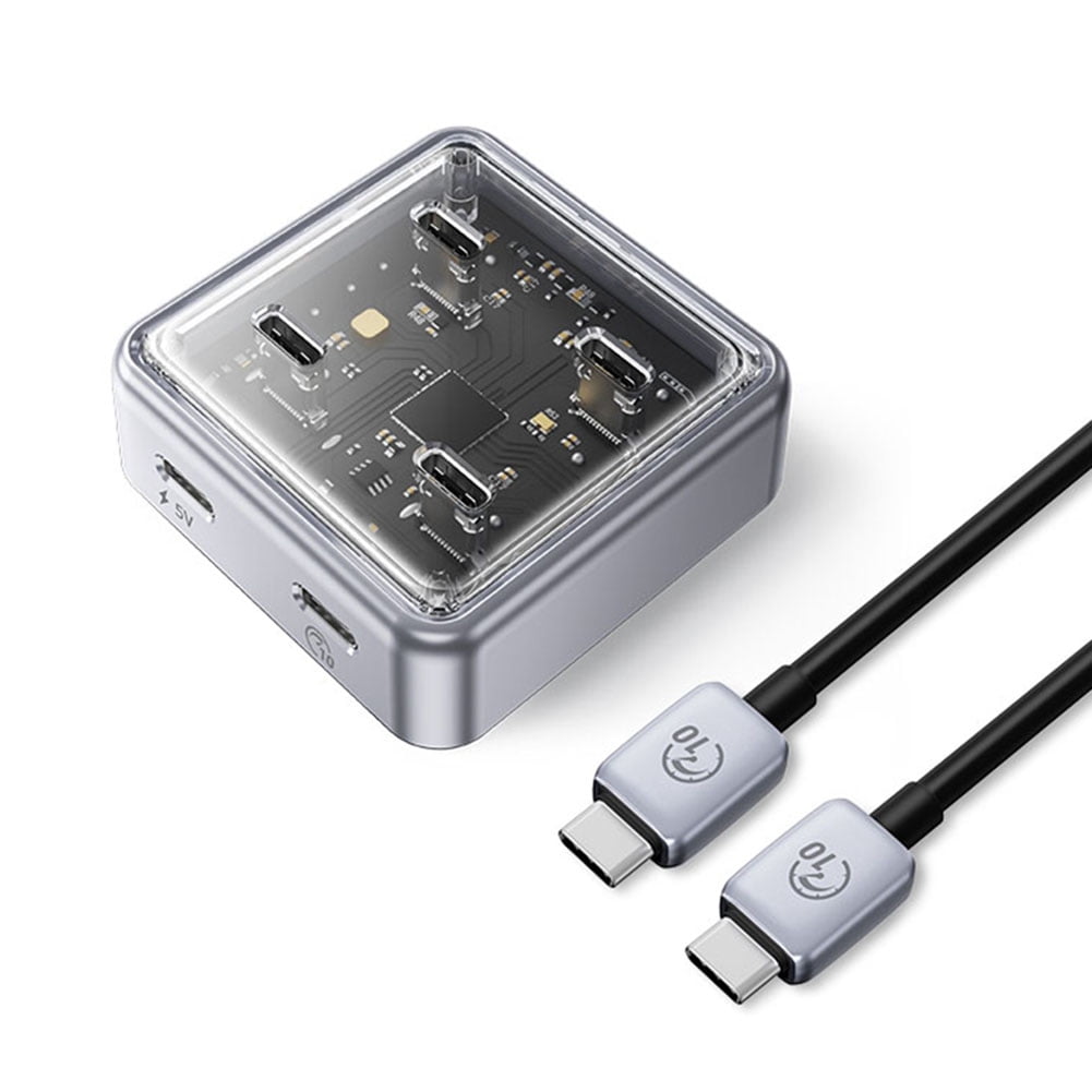 SUNHUFA Transparent USB Hub 4 Port Expansion Multi USB 3.2 Extender ...