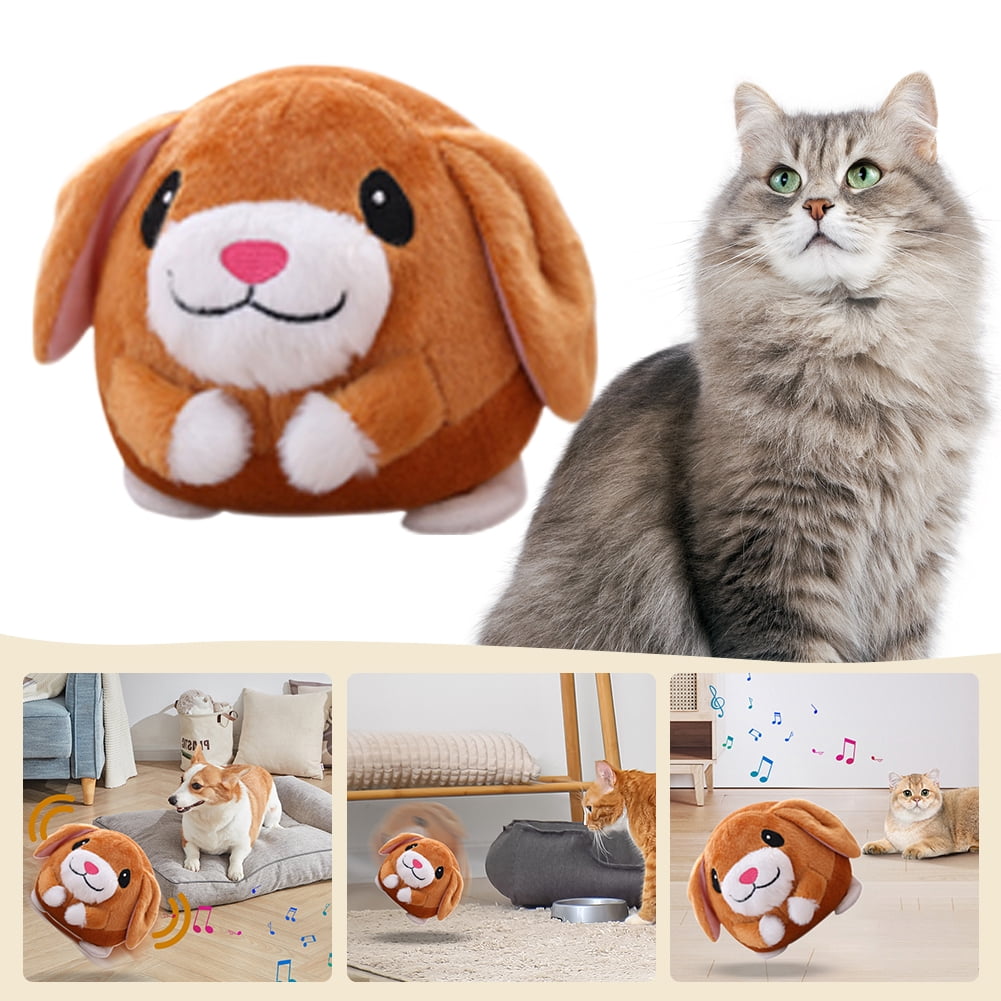 SUNHUFA USB Rechargeable Dog Plush Toy Singing Talking Bouncing Jump ...