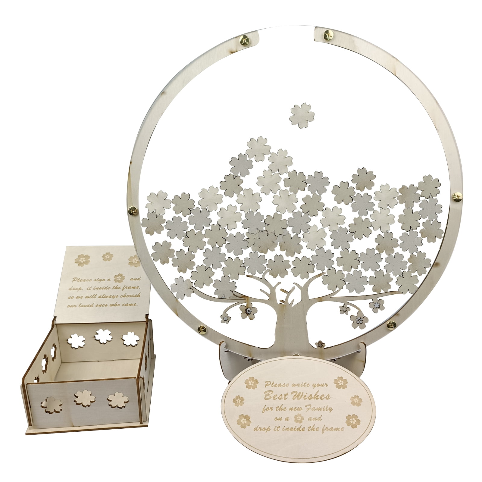 SUNHUFA Universal Guest Drop Boxes with 60/80 Flowers Best Wishes ...