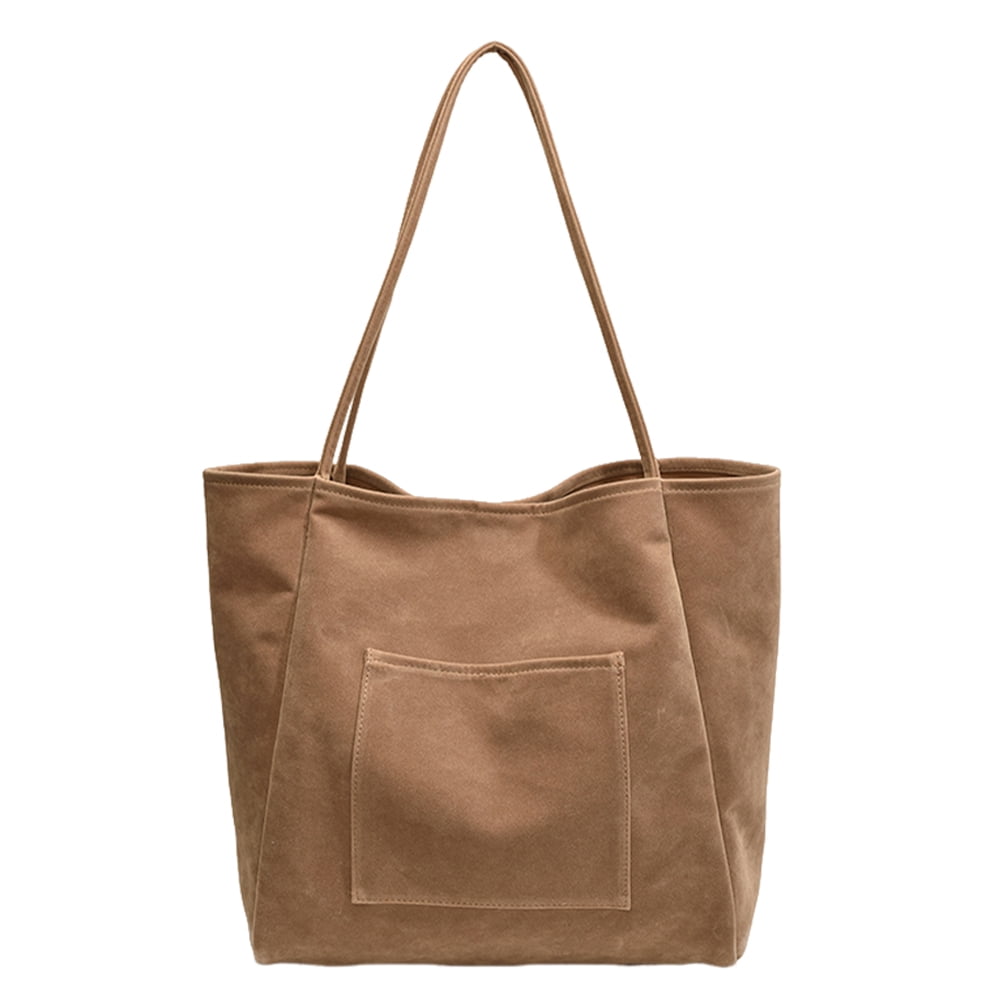 SUNHUFA Women Suede Tote Bag Large Capacity Satchel Purse Solid Handbag ...