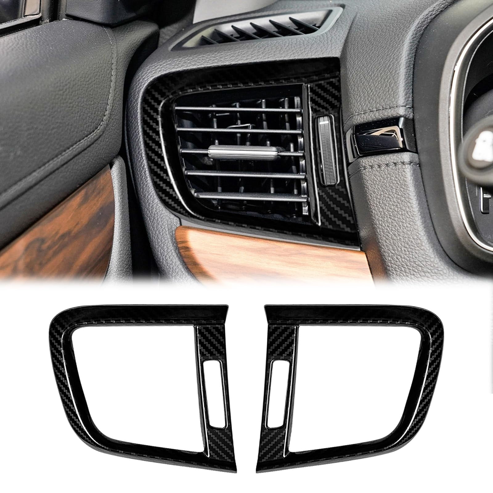 SUNJIKA Compatible with Center OIF8 Consoles Stainless Steel Air Outlet Panel Cover Trim ...