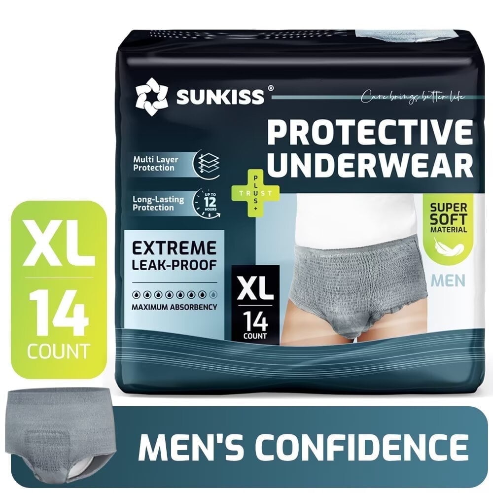 SUNKISS Incontinence Underwear for Men, Daytime Disposable Adult Pull ...