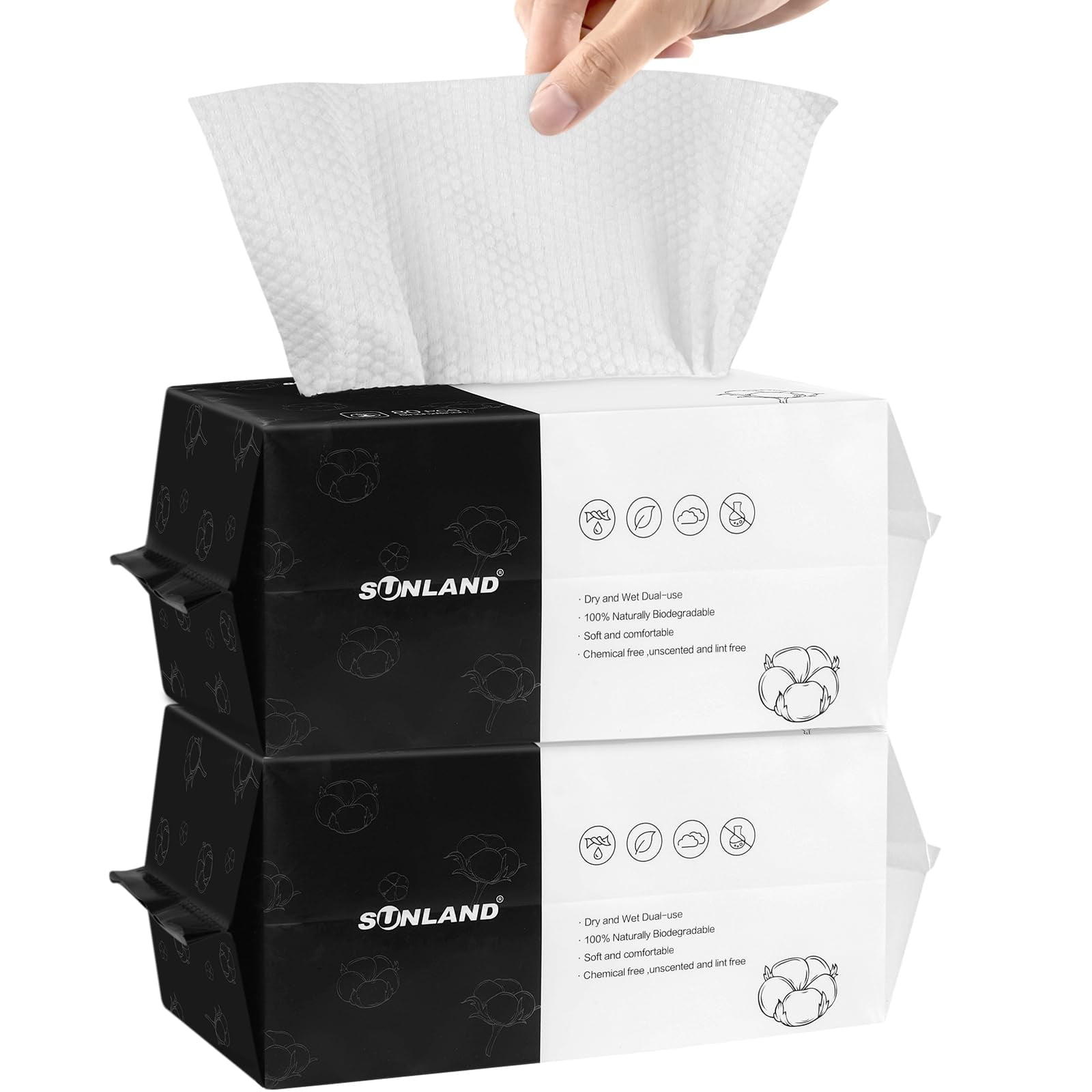 SUNLAND Disposable Face Towels YYF14 Clean Face Tissue Super Soft for ...