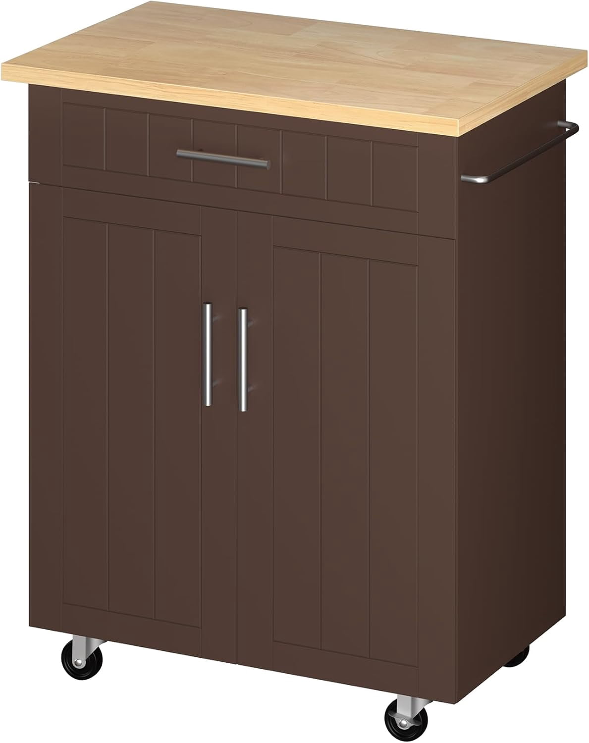 SUNLEI 26" Kitchen Island Cart with Storage, Kitchen Island on Wheels ...
