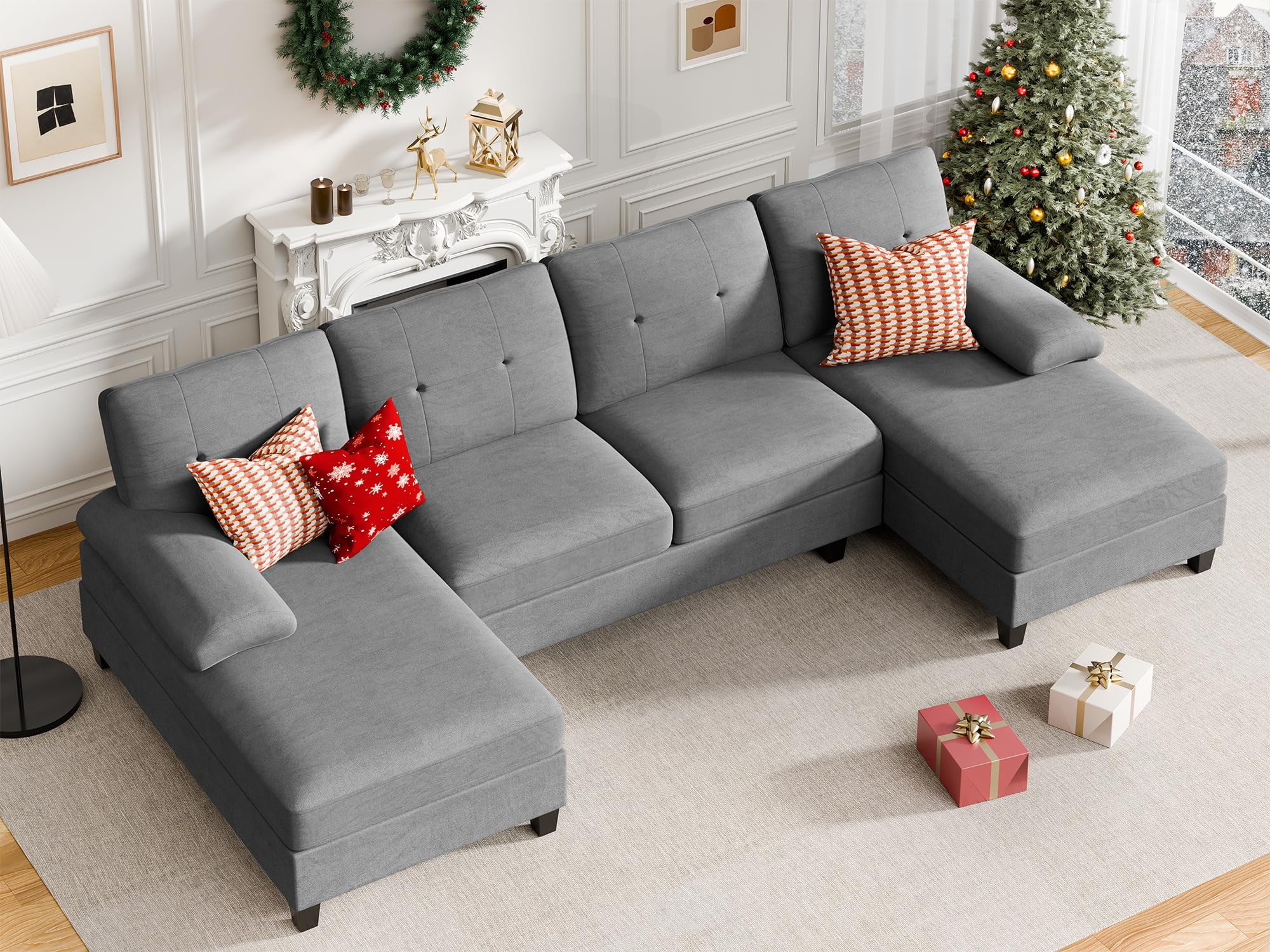 SUNLEI U Shaped Couches for Living Room, Modern Living Room Furniture ...