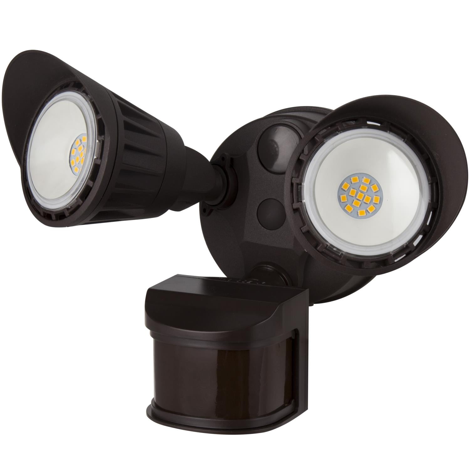 SUNLITE 20W LED Dual Head Security Light with Motion Sensor and ...