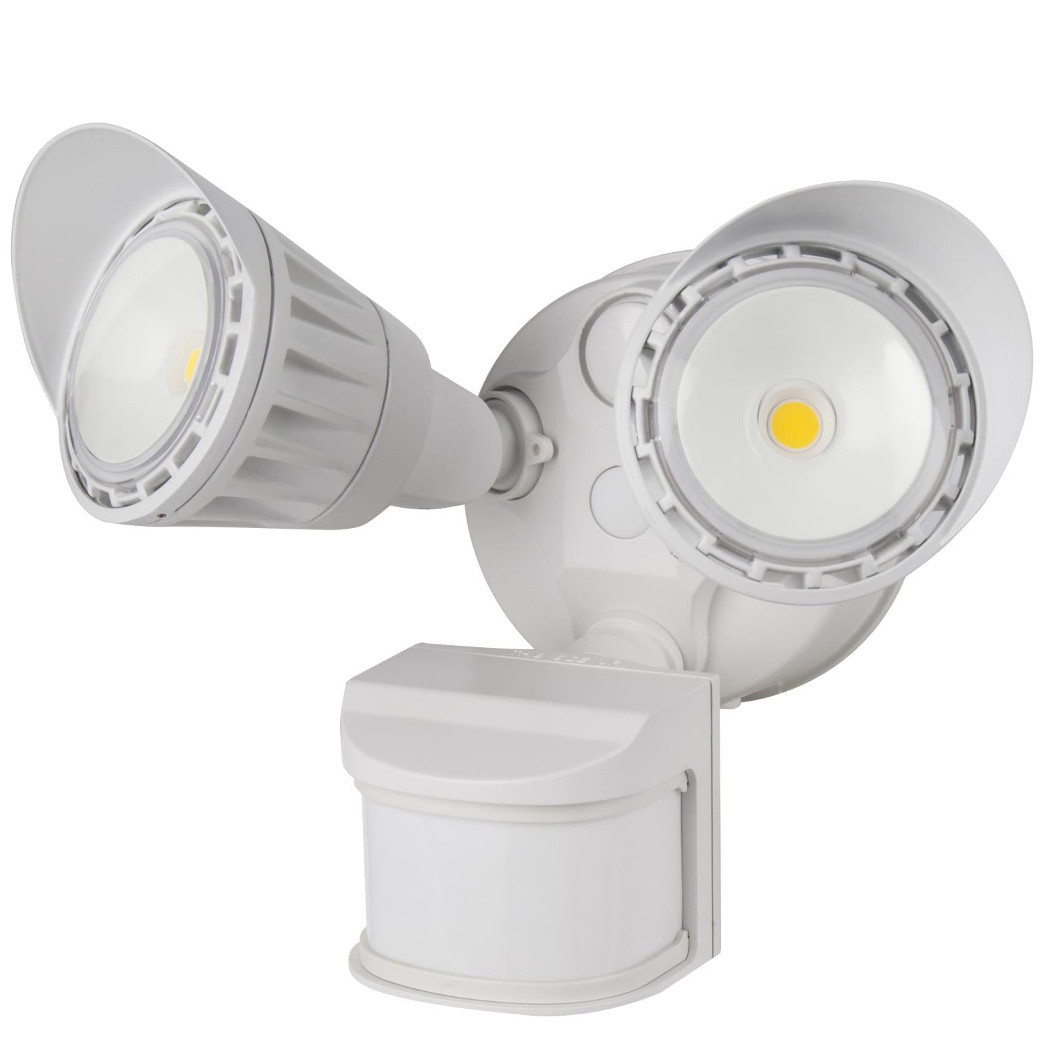 SUNLITE 20W LED Dual Head Security Light with Motion Sensor and ...