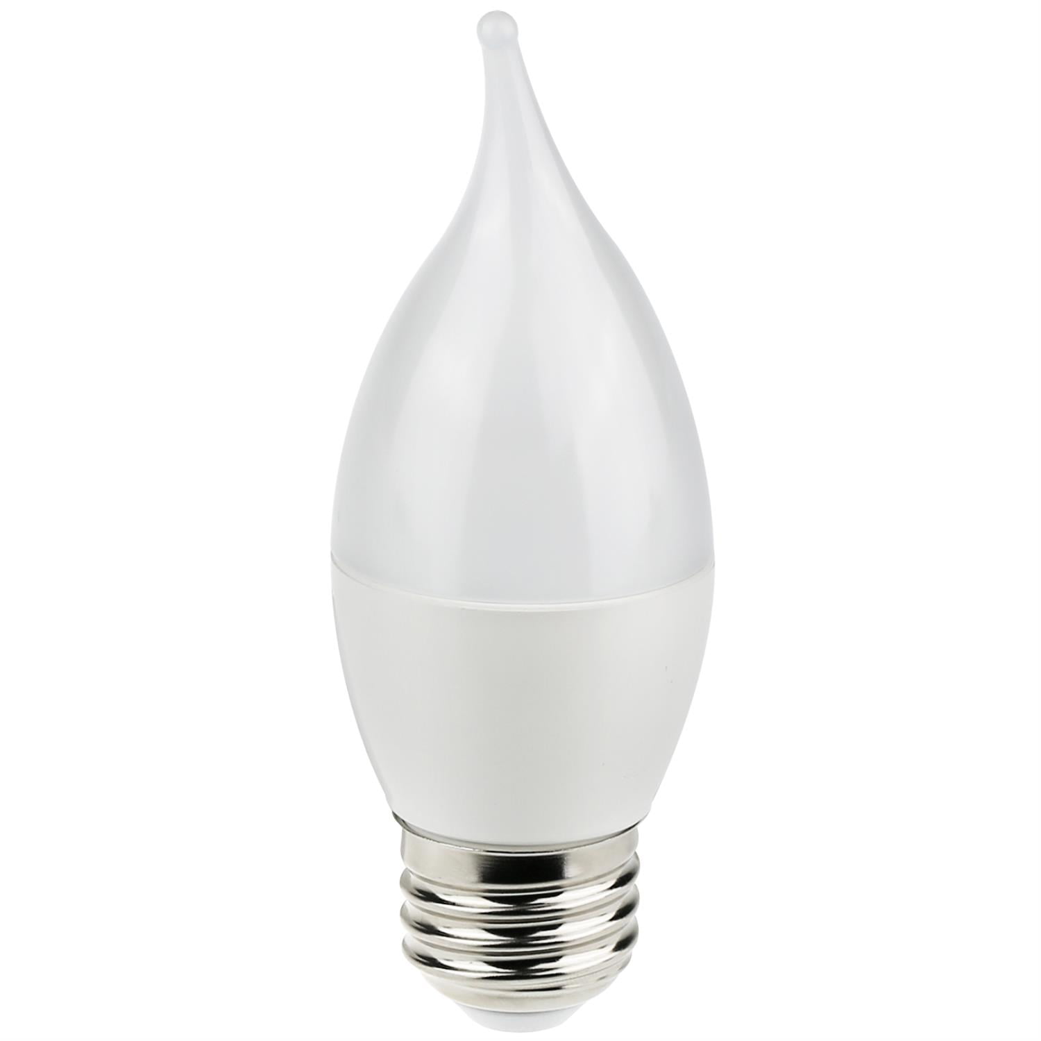 SUNLITE 80477-SU LED Flame Tip Chandelier 7w Light Bulb 2700K Warm ...
